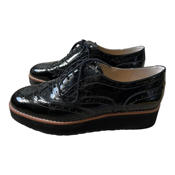 Botkier | Shoes | Botkier Clive Platform Oxford Loafers Black Leather ...